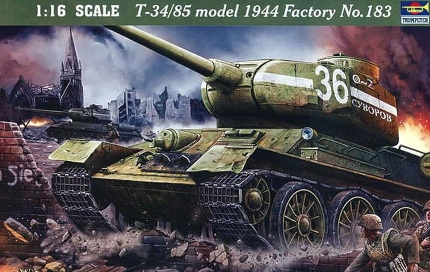 1/16 T-34/85 Model 1944 - Factory nr. 183 # Trumpeter 00902 - Modelbouw ...