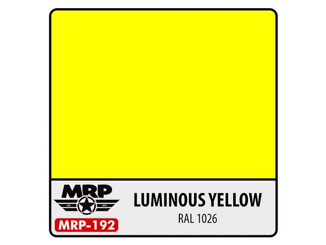 Mister Paint MRP-192 - Luminous Yellow Ral 1026 - Modelbouw Krikke