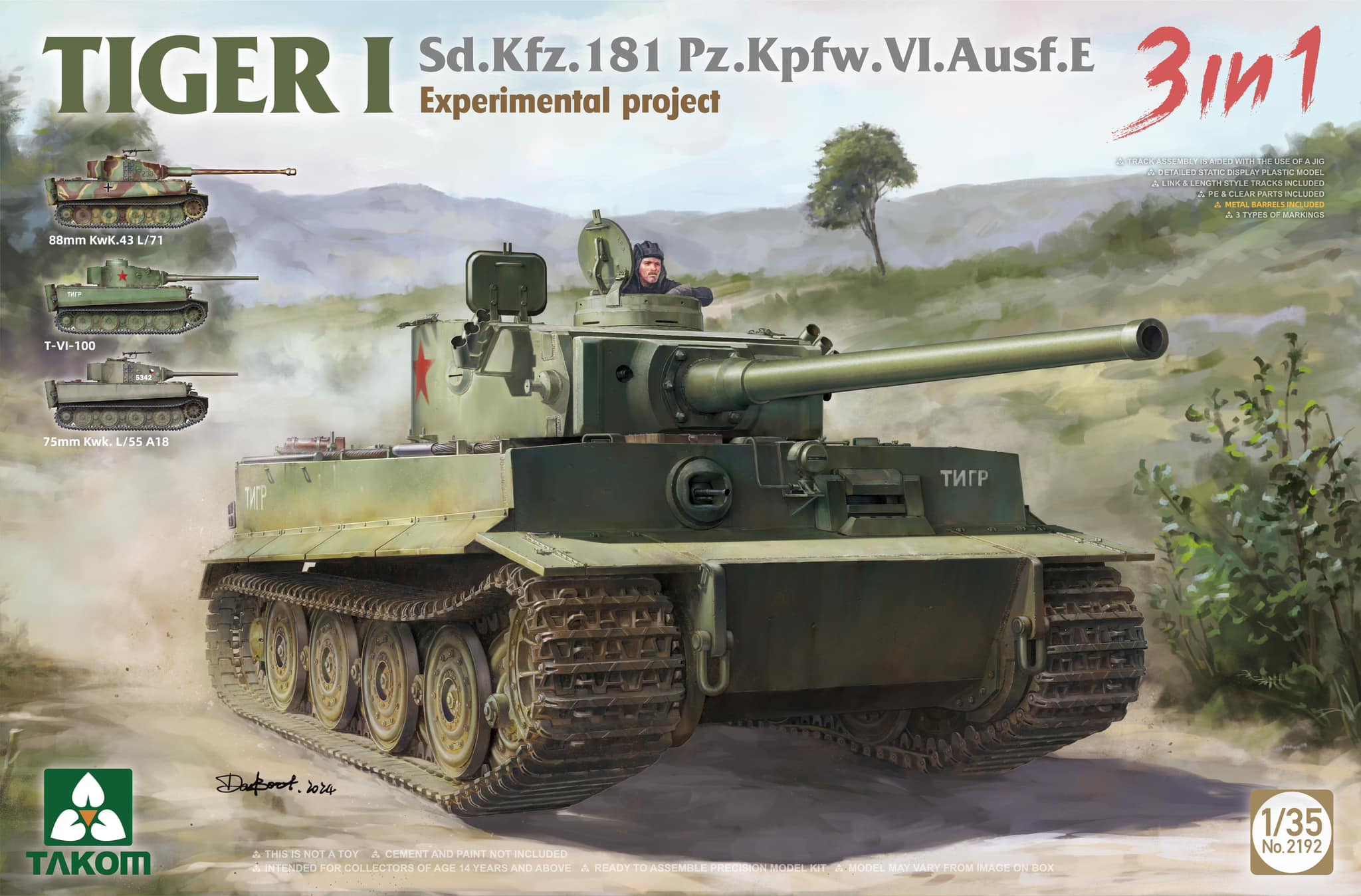 1/35 Tiger I Experimental Projects # Takom 2192 - Modelbouw Krikke